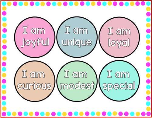Printable Minimalist Positive Student Affirmation Station Labels ...
