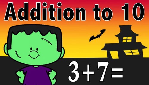 Halloween: Addition to 10 Fact Fluency: Math Brain Break | TPT