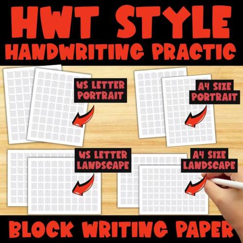 Handwriting Without Tears Style Gray Block Writing Practice Sheets