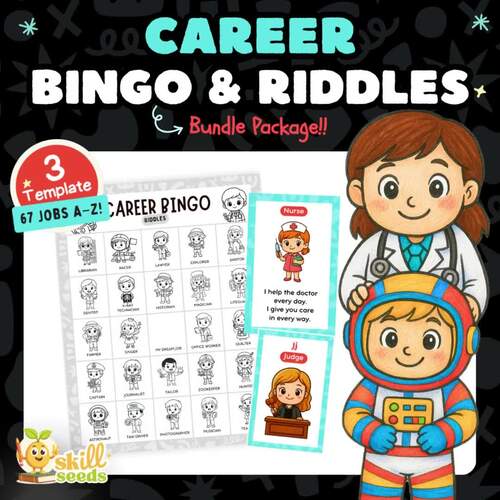 Career Bingo & Riddles Bundle | 30Boards + 67Jobs Flashcards ...