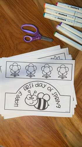 Spring Hat First Day of Spring Crown Spring Craft Activity NO PREP craft