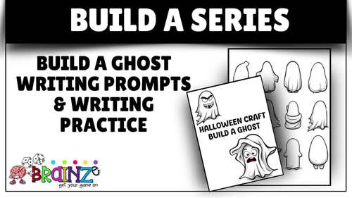 Spooky Halloween Craft | Build a Ghost Craft | Writing Prompts | Coloring