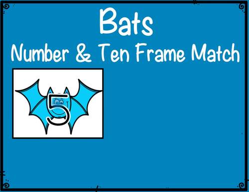 Bats Themed 0-25 Number, Ten Frame & Number Word Match | TPT