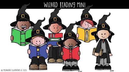Wizard clip art, Reading, witch Mini by Melonheadz Clipart | TPT
