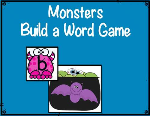 Monster Build a CVC Word Phonics Center by The Teaching Scene by Maureen