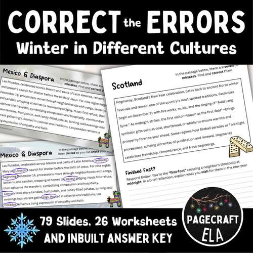 26 Winter Around the World Proofreading Activities | SPaG & Cultural ...