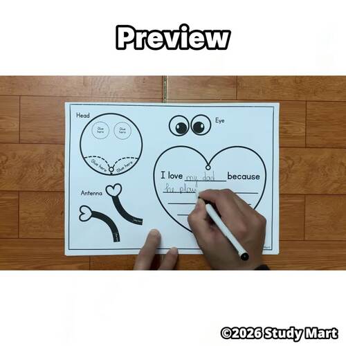 Love Bug Valentine’s Day Craft and Writing Activity | February Bulletin ...