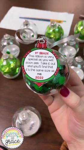 Ribbon Height Ornament Christmas Tag by Grades and Grace | TPT