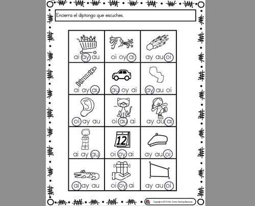 Centros conciencia fonológica- Diptongos ai, ay, oi, oy, au by mrscortes