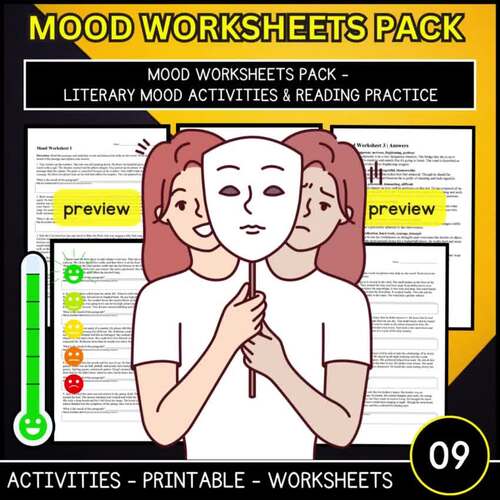 Mood Worksheets Pack - Literary Mood Activities & Reading Practice ...