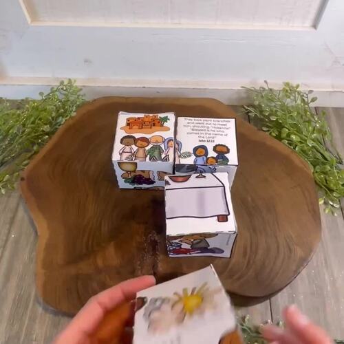 Easter Story Box Puzzle Craft Jesus' Death & Resurrection Activity for Kids