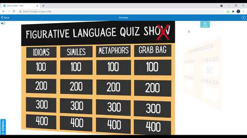 Figurative Language Quiz Show Boom Cards by Hands on Learning LLC