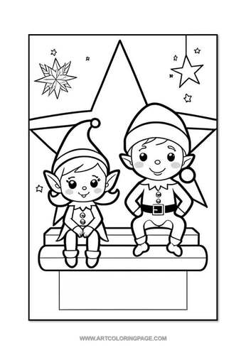 Coloring Pages for Elf on the Shelf for Christmas Vol. 3 – 100 Holiday ...
