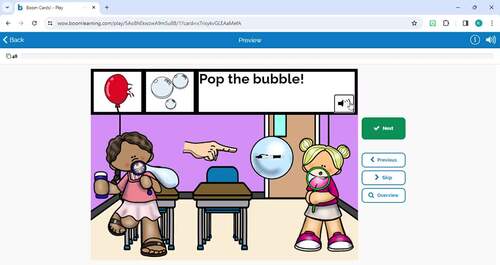 Pop the Bubbles: School Supplies by Creative Speech Language Resources