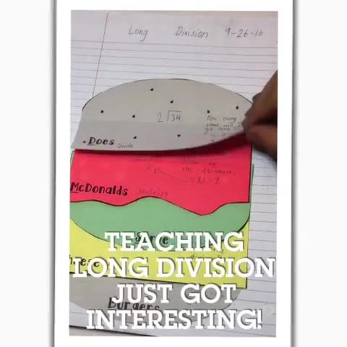 Long Division Guided Notes Task Cards Gridded Practice Desk Tags ...