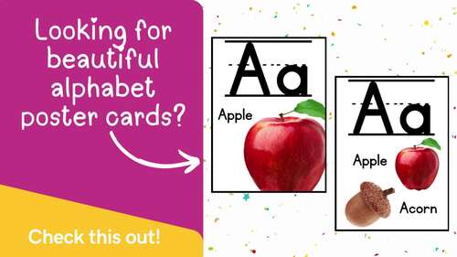 Alphabet Wall Poster Cards by HolmRoom | TPT