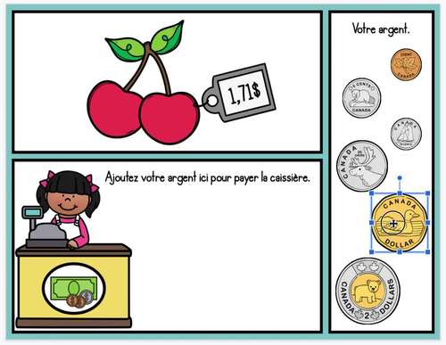FRENCH Interactive Money Activities Grade 2 by Fun in French Immersion