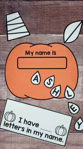 EDITABLE Pumpkin Seeds Name Craft Activity, Fall Bulletin Board ...