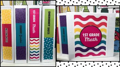 Happy Rainbow Binder Covers & Spines, Classroom Organization, Classroom ...