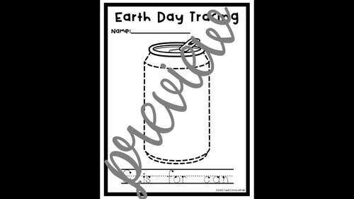 Earth Day NO PREP Pre-Writing Fine Motor Activity Tracing Pictures