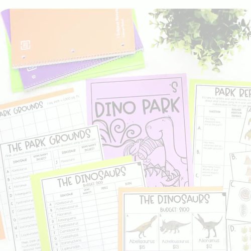 PBL Math Enrichment Project | Dinosaur Park Project Based Learning