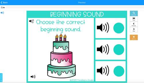 Beginning Sounds Phonemic Awareness / Distance Learning / Boom Cards™