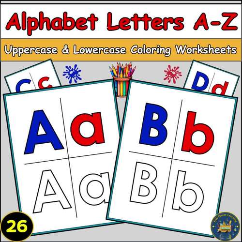 Alphabet Letters A-Z & Coloring Sheets | Uppercase & Lowercase Letter