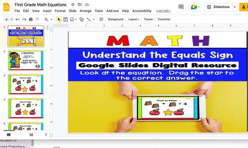 First Math Grade Equations - Google Slides by Ready Set Think | TpT