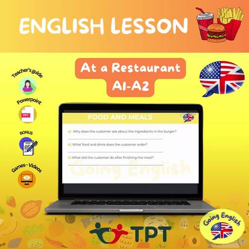 Food - PowerPoint English ESL Lesson 8: At the Restaurant (8/10)