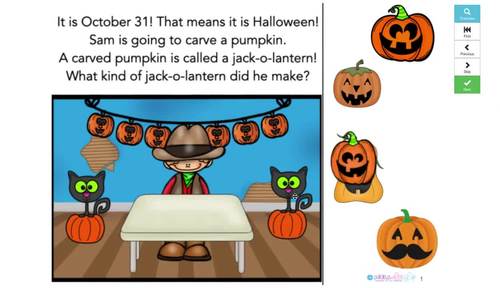 Halloween Interactive BOOM Card Book for Speech and Language Therapy