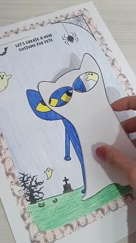 Kindergarten & Grade 1 Halloween Coloring and Worksheet – Pete Happy ...