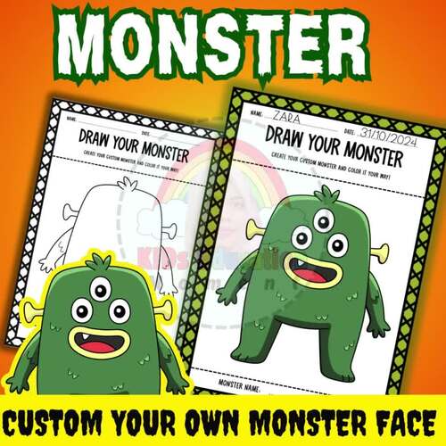 Custom Your Own Monster | Art | Halloween Activity by KIDs Education Moment