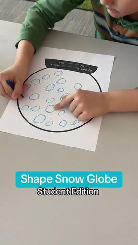 SHAPES | Snow Globe Activity | 2D & 3D Shape Review by Kinder Principles