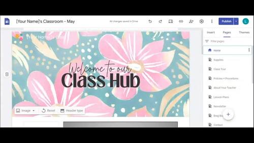 12 MONTH Bundle - Class Hub Website | Classroom Google Site by The Teachure