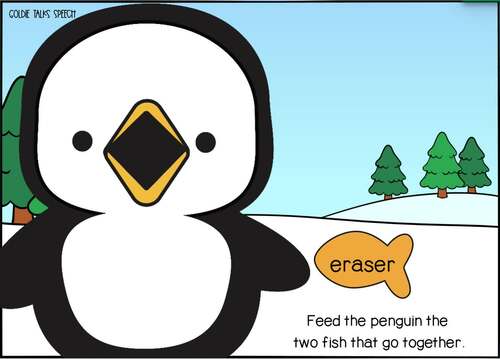 Feed the Penguin Associations Boom Cards | Speech Therapy by ...