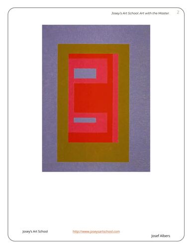 Josef Albers Art Lesson 2nd 3rd 4th Grade Writing Activity Included
