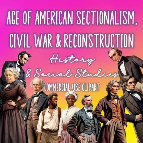 American Sectionalism civil war& Reconstruction, History clipart, US ...