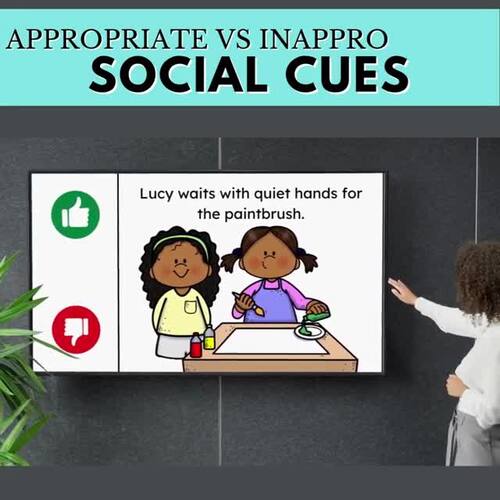 Social Cues Appropriate Vs Inappropriate Behavior Cards Expected ...