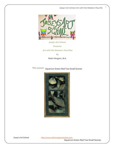 Paul Klee Art Lesson K-4 Fish Aquarium Art History and Project | TPT