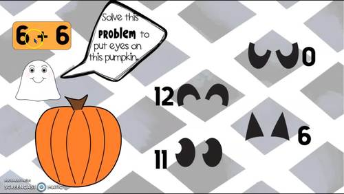 Halloween Math #102 Jack O Lantern Escape Room - single digit addition