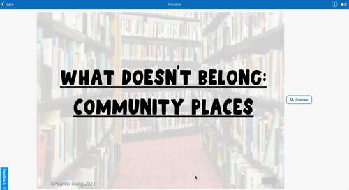 Life Skills: What Doesn't Belong- Community Places Categorization BOOM ...