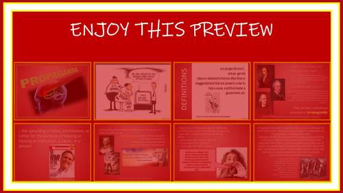 PROPAGANDA PowerPoint Presentation Great Lesson Paired with Dystopian ...