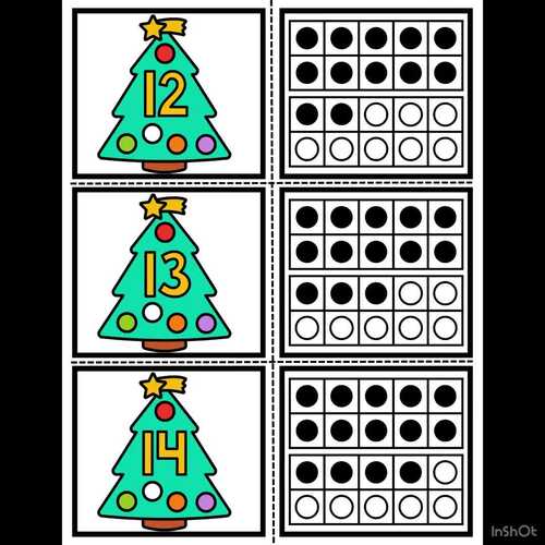 Christmas Tree Number Matching Cards 0–20 | Kindergarten Math Centers