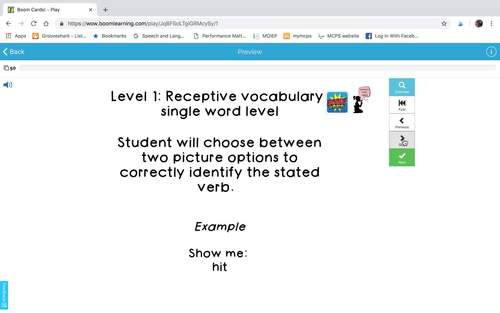 Verb No Prep-No Print BUNDLE -Verb Worksheets & BOOM Cards by Speech ...