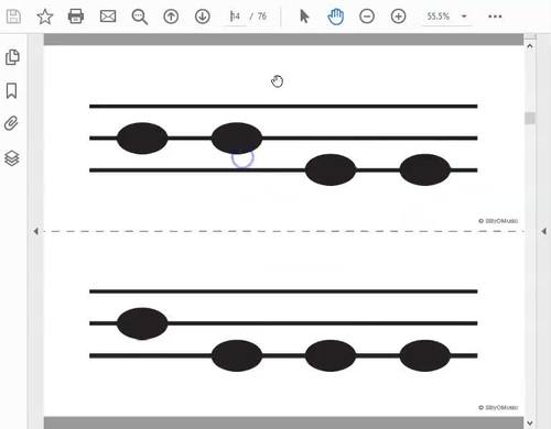 Solfege Flashcards SOL MI - Super Simple with Noteheads and Quarter Notes