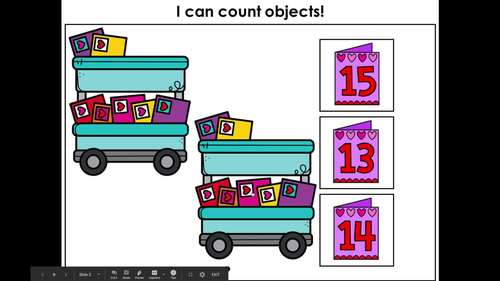 Digital Valentine-Themed Counting to 20 Activity Bundle | Distance Learning