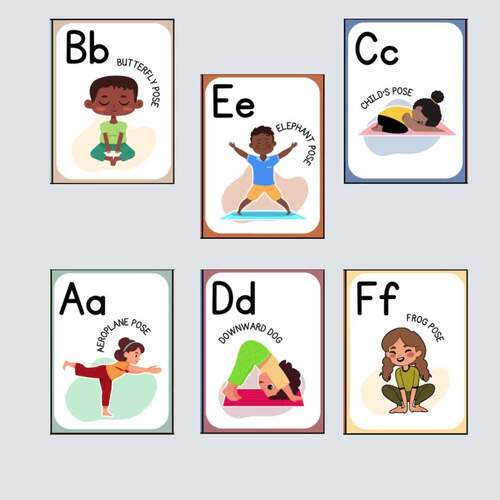 Alphabet Yoga Pose Cards + Poster - Movement Break + Yoga Game | TPT