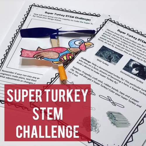 Super Turkey STEM Challenge Thanksgiving Activity by Math Chick | TPT