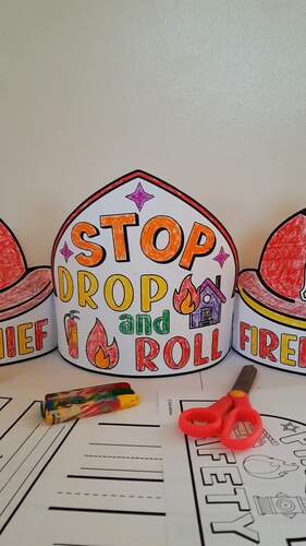 Fire Safety Week Hat Craft | Firefighter Hat Craft | Fire Prevention ...