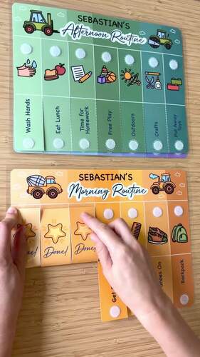 Chore Chart, Morning routine visual schedule, Preschool daily visual ...